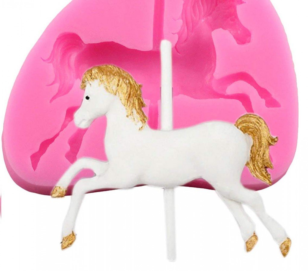 Plain Carousel Horse Silicone Mold - Mia Cake House