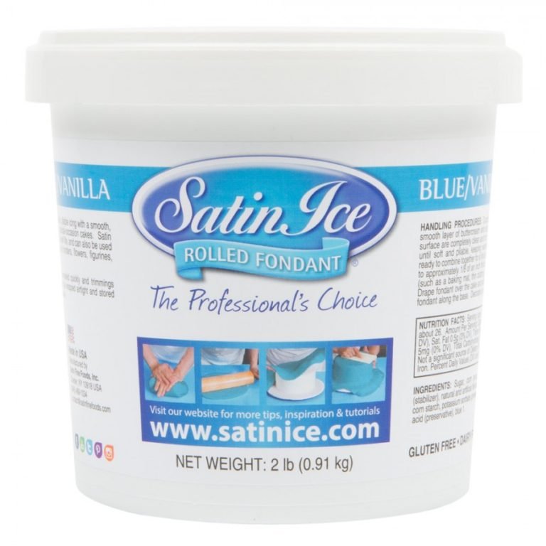 Satin Ice Blue Fondant 2 lbs - Mia Cake House