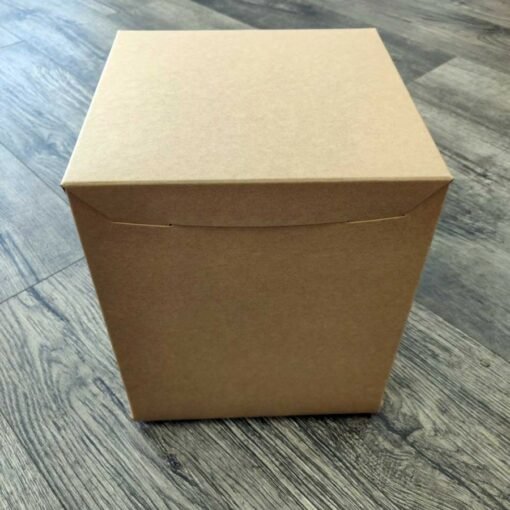 8" x 8" x 10" Brown Tall Cake Box without Window - Mia Cake House