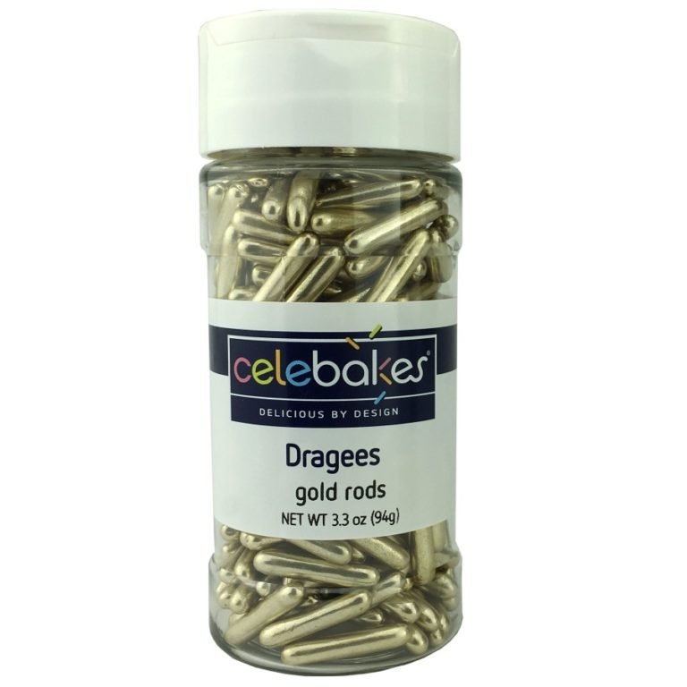 Gold Dragee Rods 3.3oz - Mia Cake House