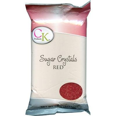Sugar Crystals Red 16 Ounce - Mia Cake House